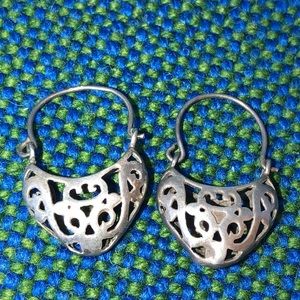 Jewelry | Vintage Sterling Silver Open Work Basket Earrings | Poshmark